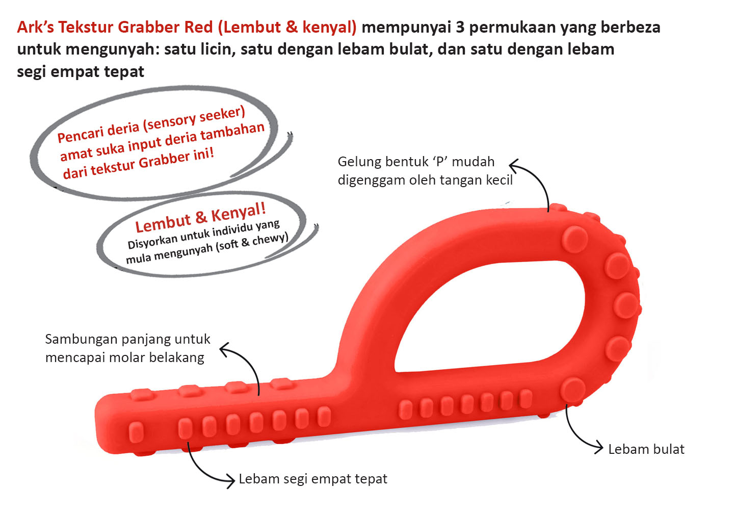 ARK's Textured Grabber Speech Delay Oral Therapy Autism | Shopee Malaysia