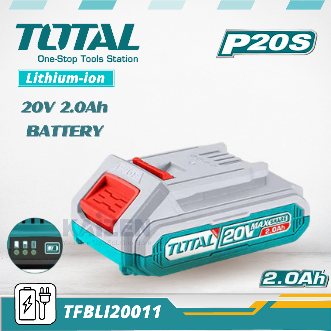 TOTAL TFBLI20011 P20S 20V Li-ion Battery Pack 2.0Ah ( Replacement Model ...
