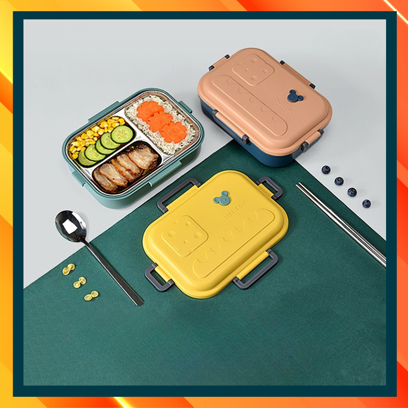 304 Stainless Steel Lunch Box Cheese Rat Two Or Three Compartment Food ...