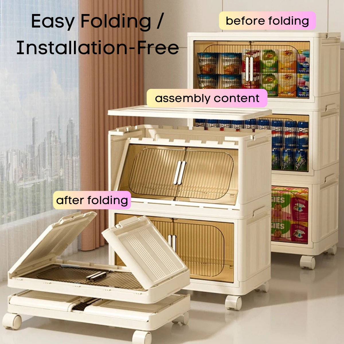 Cabinet Storage Stackable Storage Box Drawer Storage Box Clothes ...