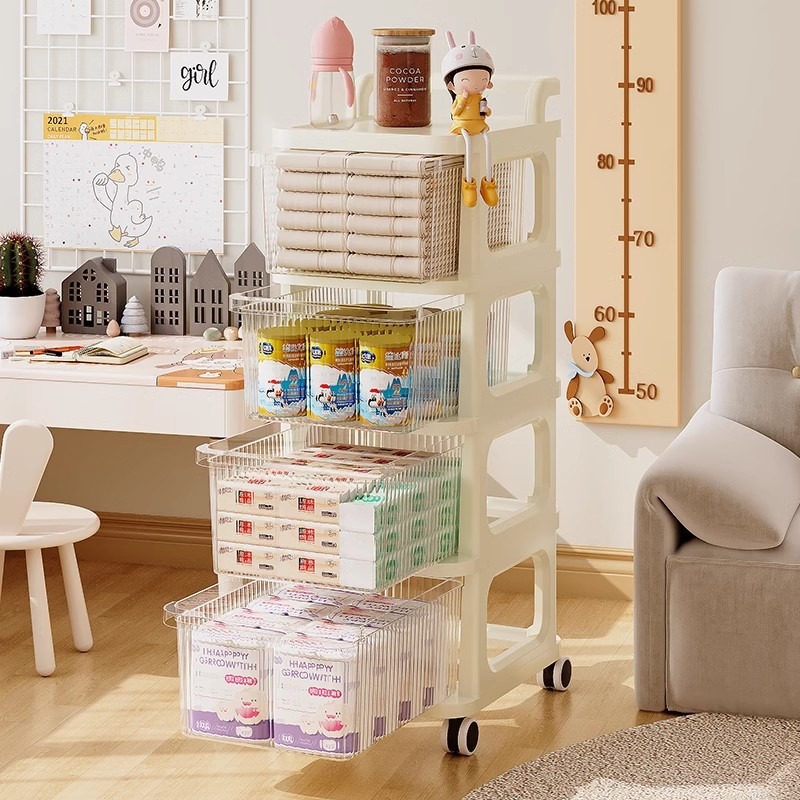 Muji Trolley Rack Drawer Cabinet Stroller Baby Storage Rack Cabinet ...