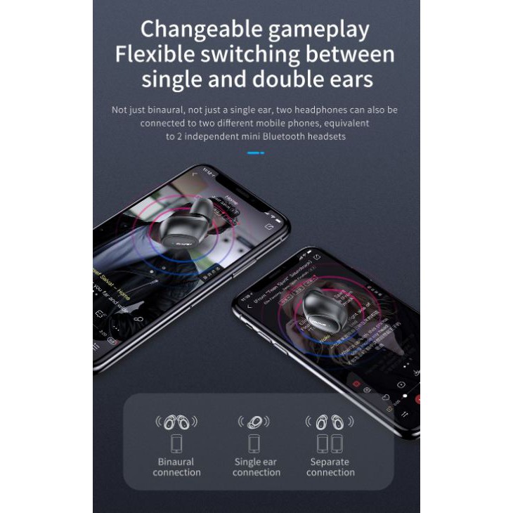 AWEI T16 TWS True Wireless Sports Earbuds with Charging Case Waterproof ...