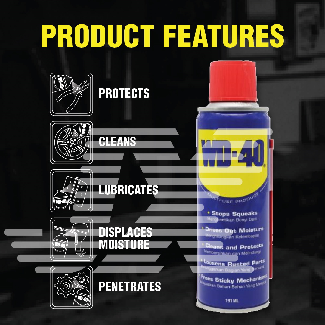 WD-40 Multi Use Product Anti Rust Multi Purpose Lubricant Spray 412ml ...