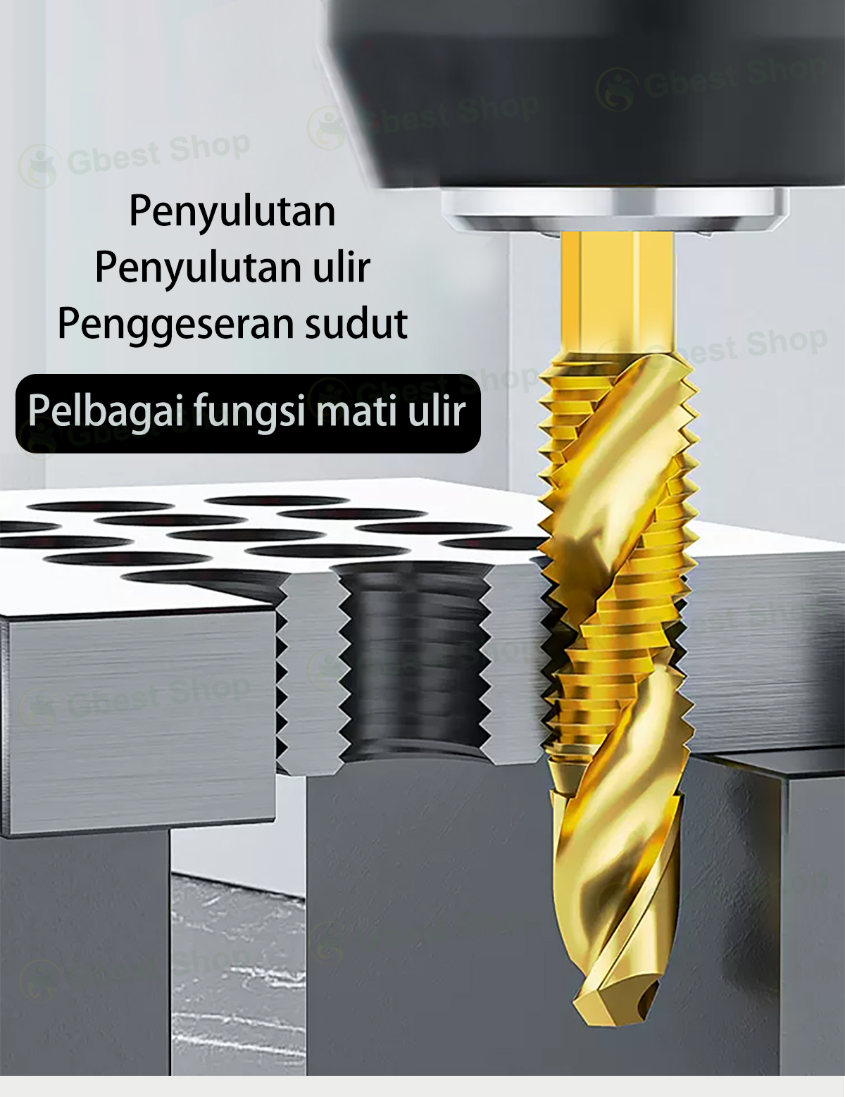 Tap Drill Bits Set Titanium Coated HSS Accurate Thread Tap Set Metric ...