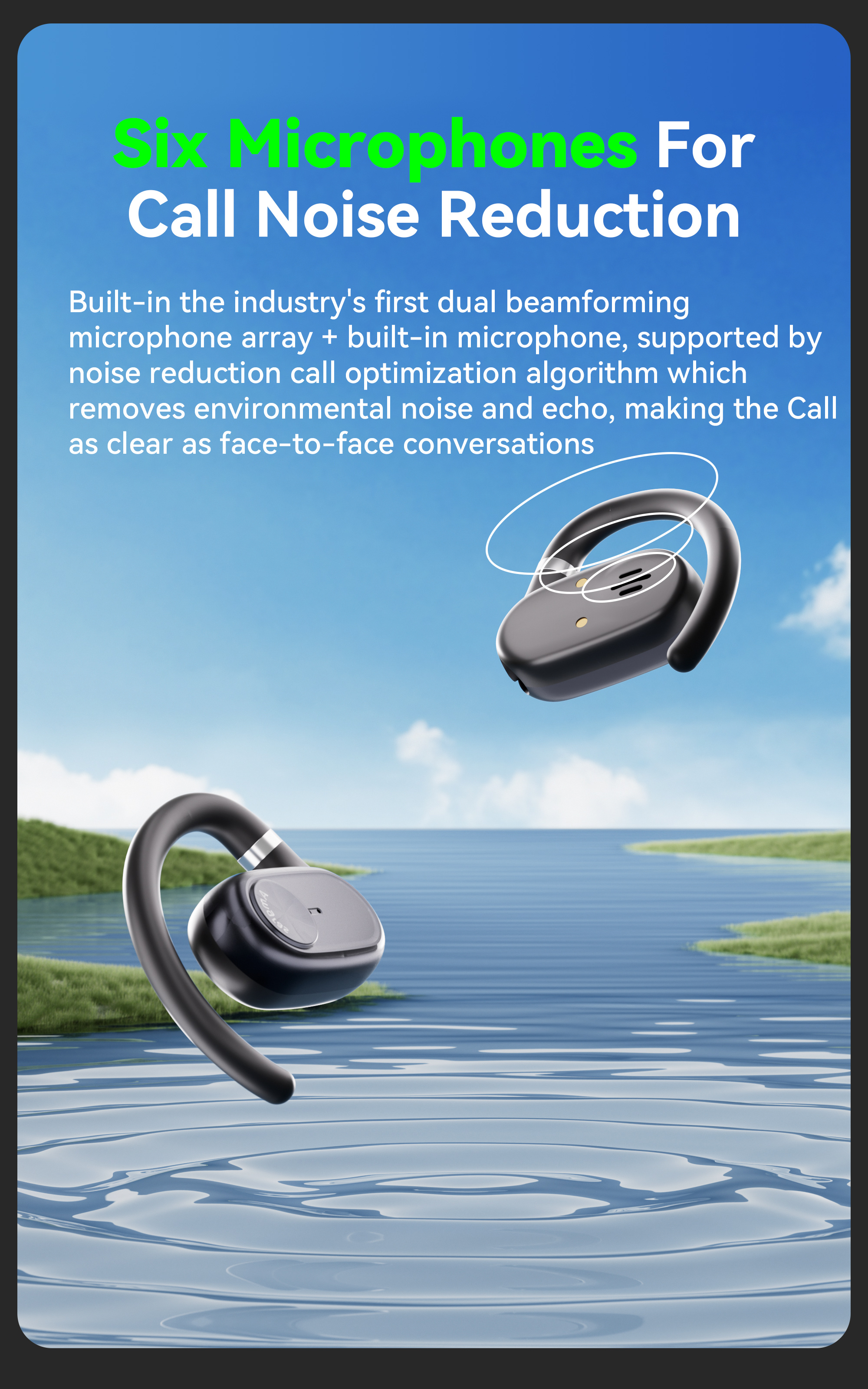 Amgras OpenEchoⅤ Ultra Air Conduction earphone bluetooth wireless ...