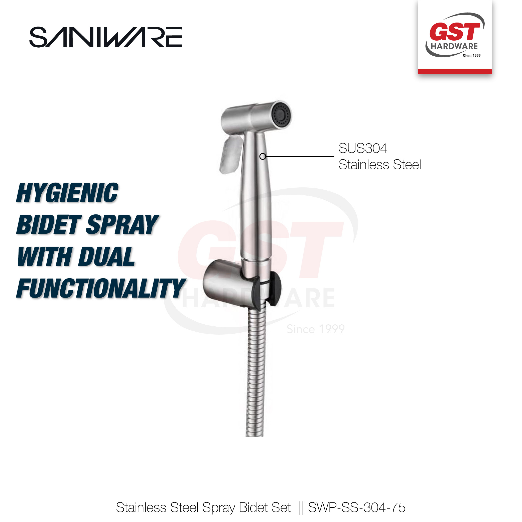 🔥 SANIWARE Bidet Spray Set Stainless Steel Bidet High Pressure ...