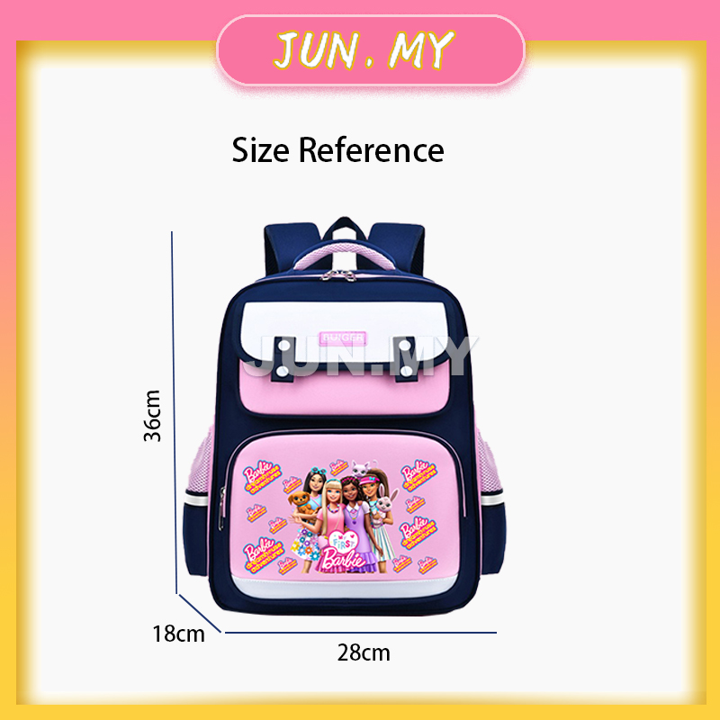Barbie Bag Sekolah Budak Perempuan Cartoon Girls School Bag Preschool ...