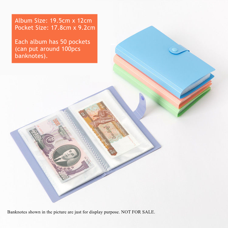 Portable 50 Pockets Banknotes Collection Holders Album Multipurpose ...