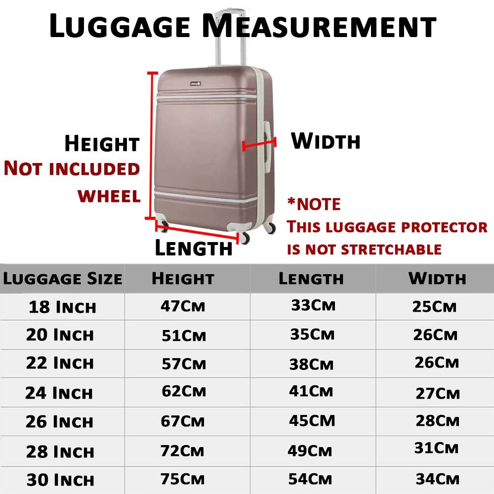 Transparent Luggage Cover Protector (18"-30") Sarung Beg Luggage Travel ...
