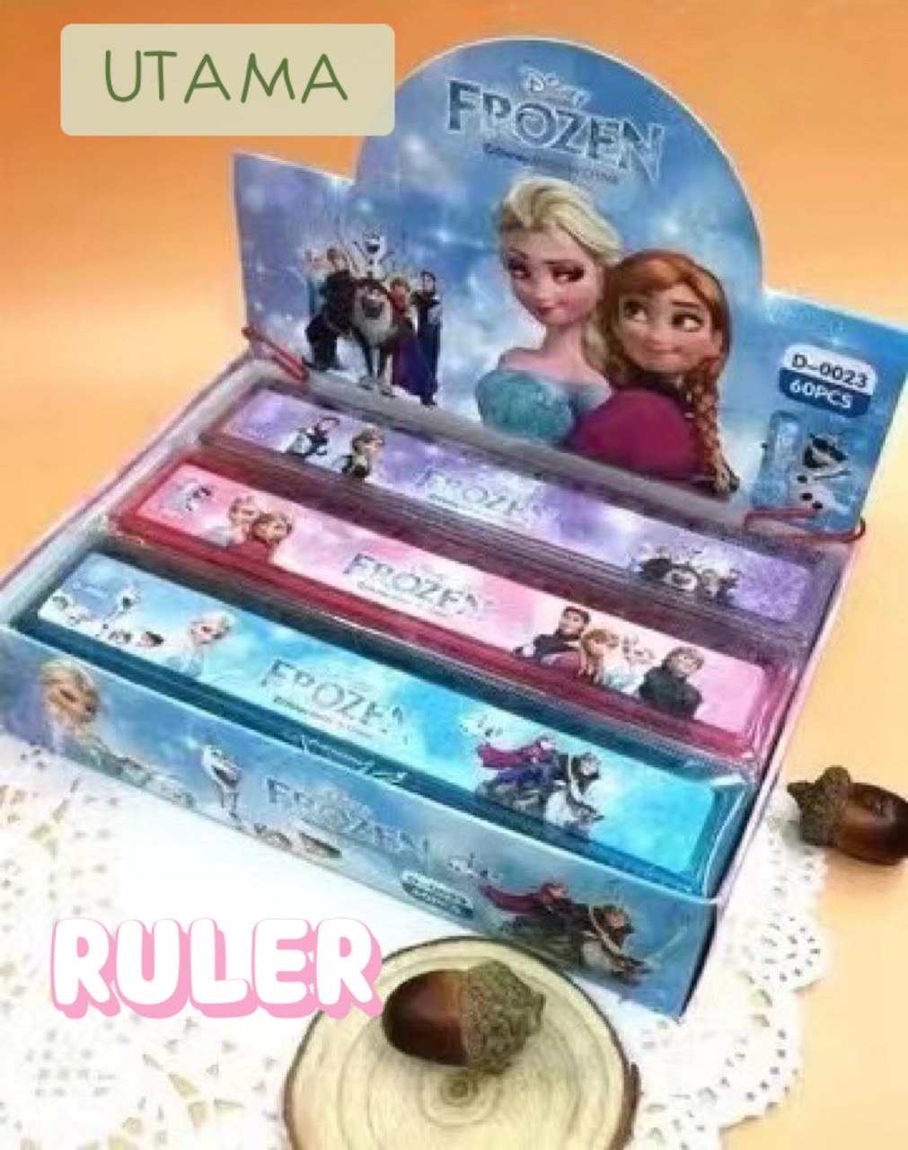 KUROMI/SPIDERMAN/FROZEN Cartoon Plastic Straight Ruler 15cm 可爱卡通15cm直尺 Pembaris Kartoon 15cm ...