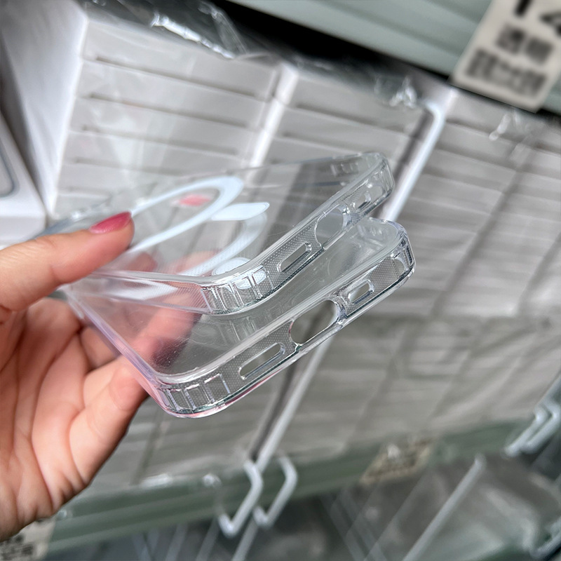 Casing Transparent Magnatic Case for Compatible Devices 13 14 15 Phone ...