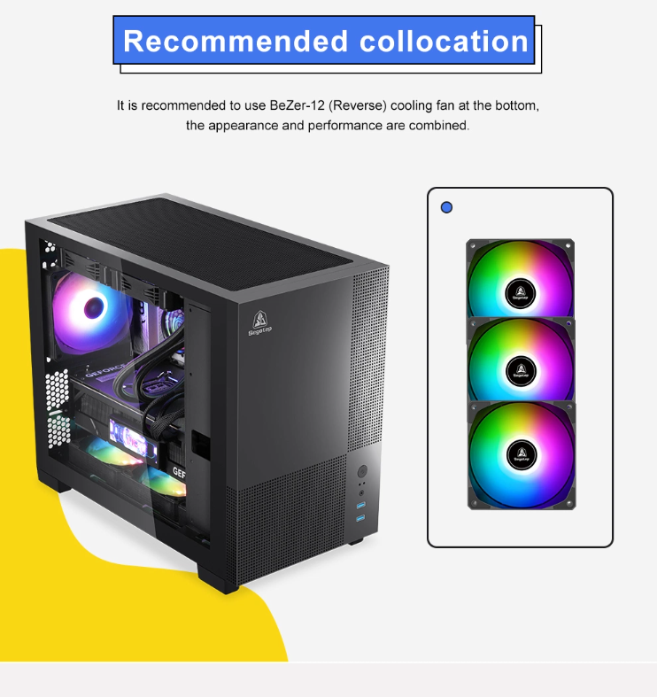 Segotep MEMPHIS-S BLACK / WHITE MATX Micro ATX Gaming Casing Chassis ...