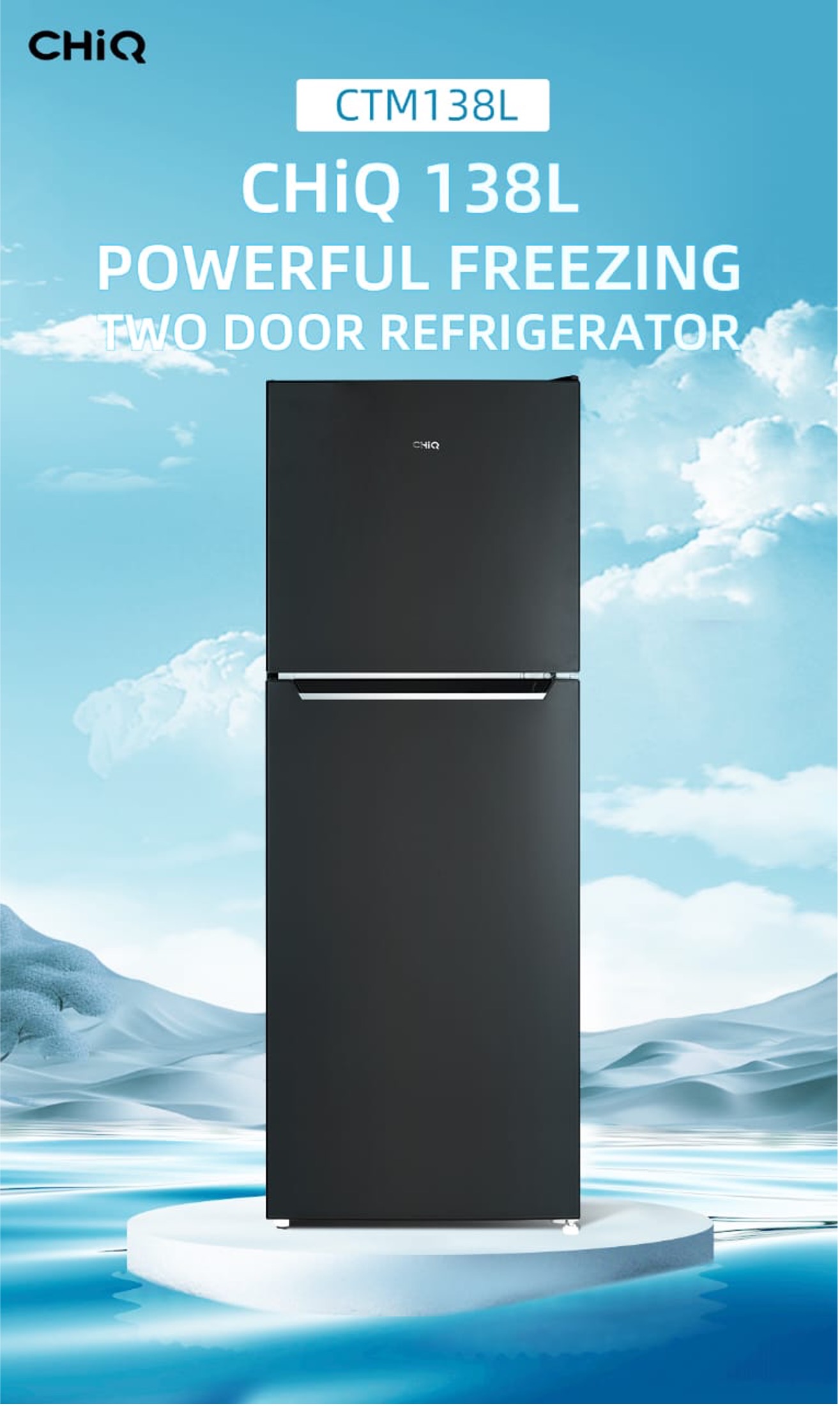 [FREE SHIPPING] CHiQ Fridge 2 Door Top Freezer Refrigerator (166L ...