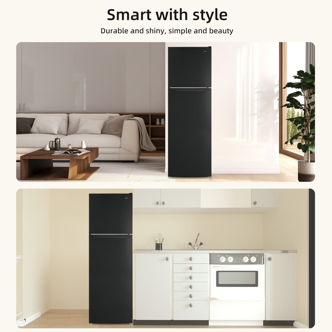 CHIQ 318L 2 Door Top Freezer Inverter Refrigerator Fridge Peti Sejuk ...