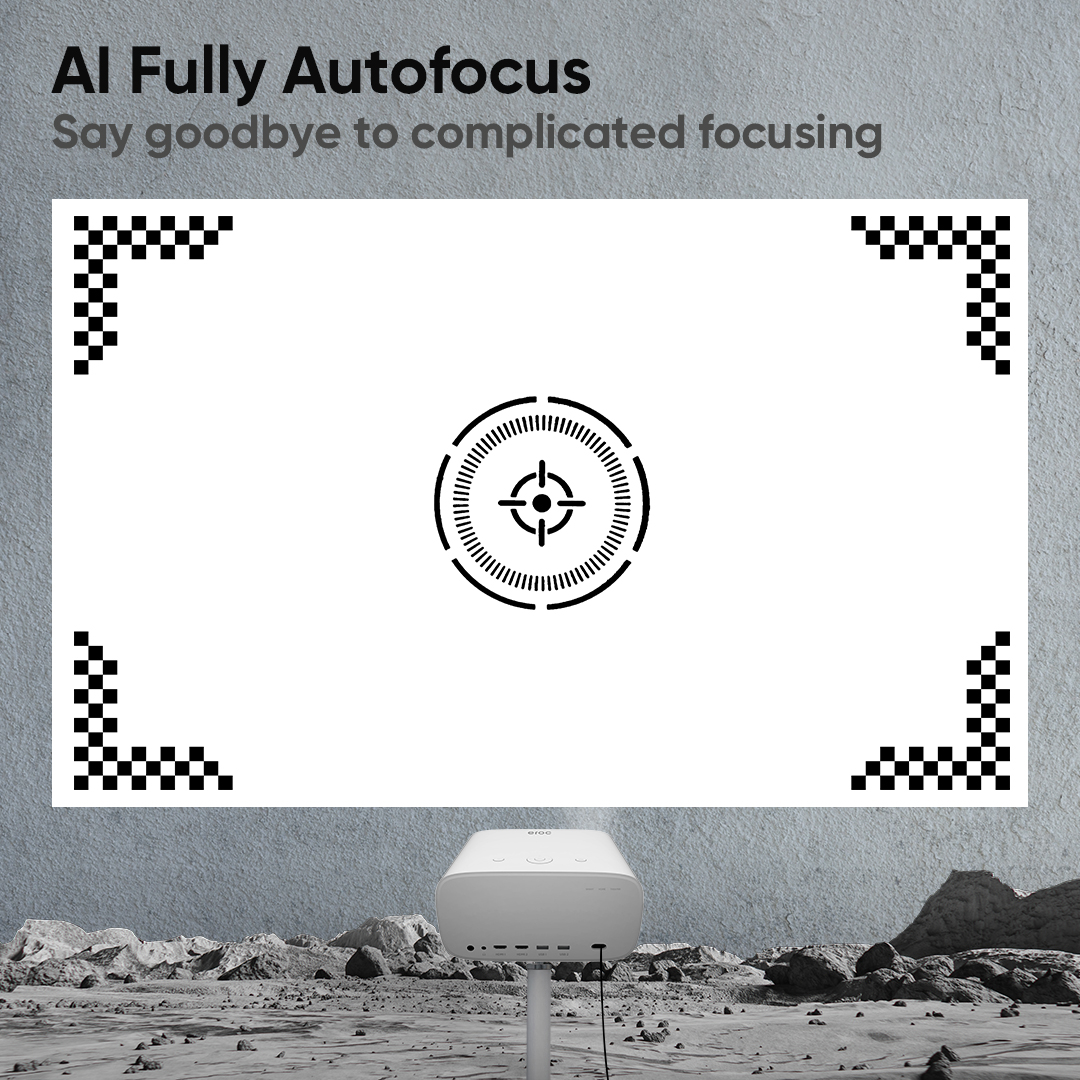 EROC Monet Projector Mini Home Theater Full HD 1080P Portable Projector ...