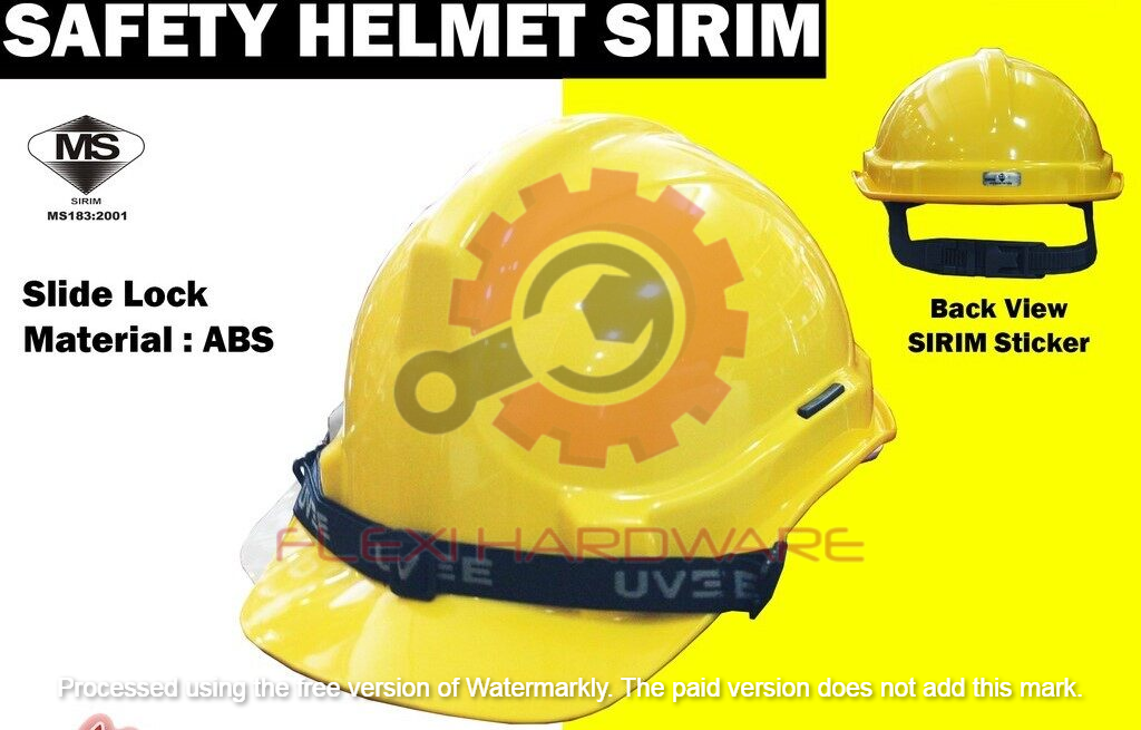 UVEE INDUSTRIAL SAFETY HELMET WITH SIRIM SLIDE LOCK ADJUSTABLE 430536 ...