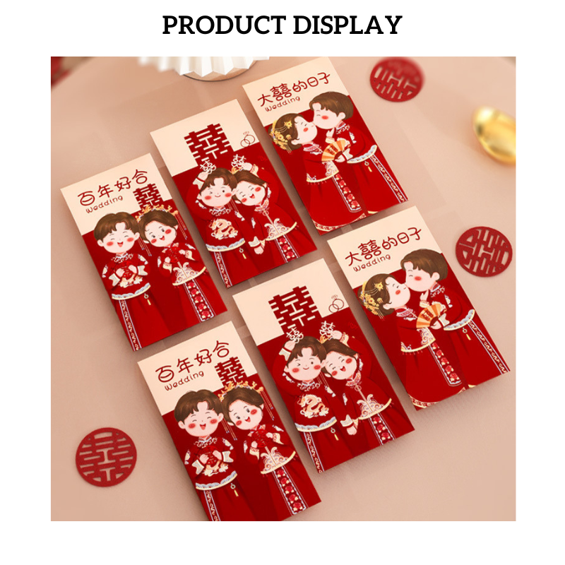 Wedding Red Packet Angpow Chinese Wedding Angpao Money Envelope 喜字结婚红包 ...