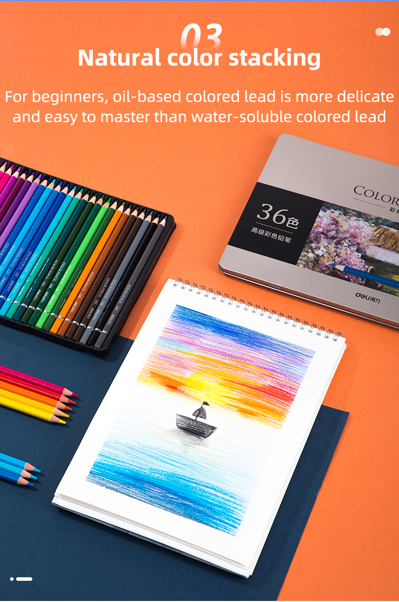 Deli Signature Oil Colour Pencil Pensel Warna School Ergonomic Shape ...