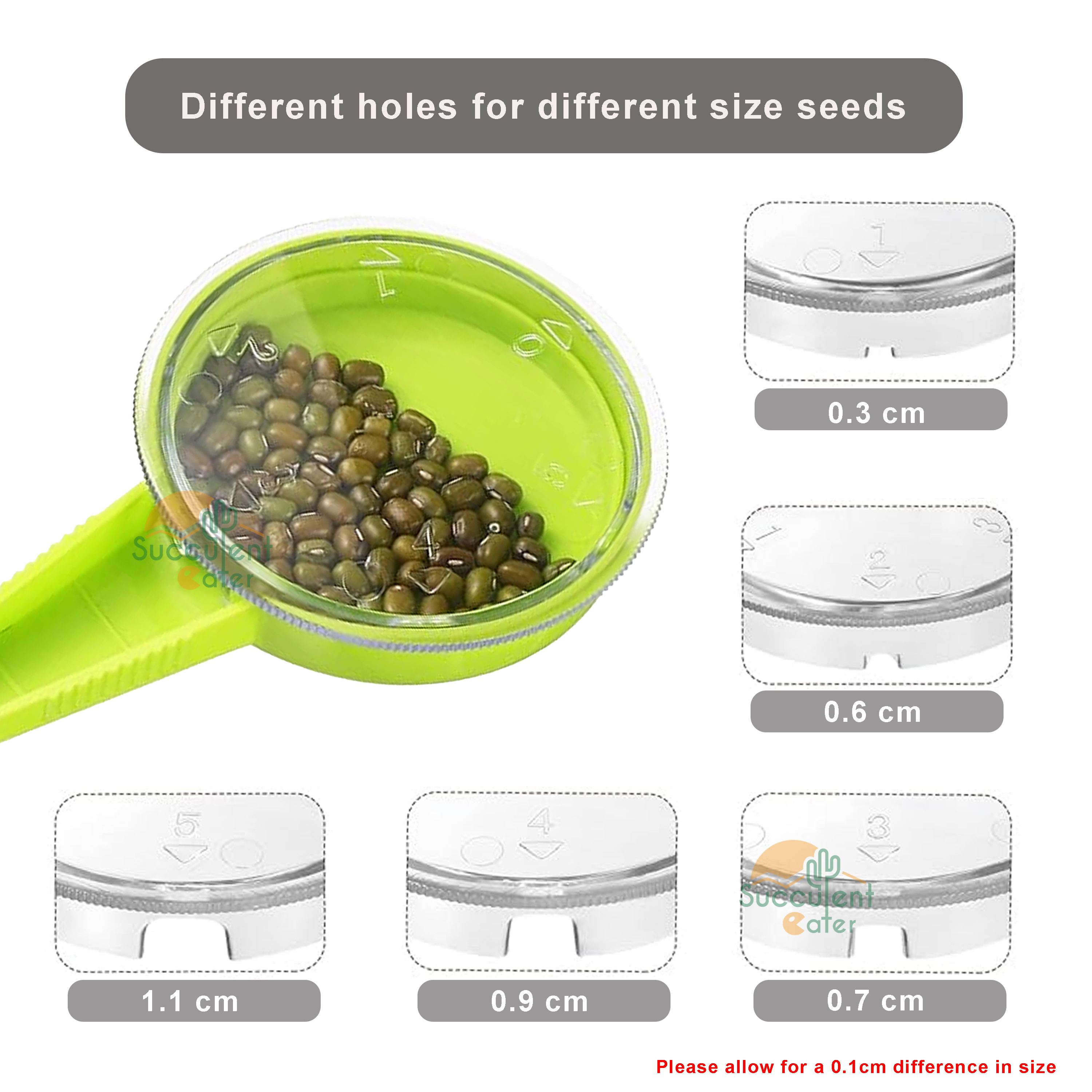 Seedling Tool Peralatan Semaian Seed Planter Sowing Dispenser Set ...