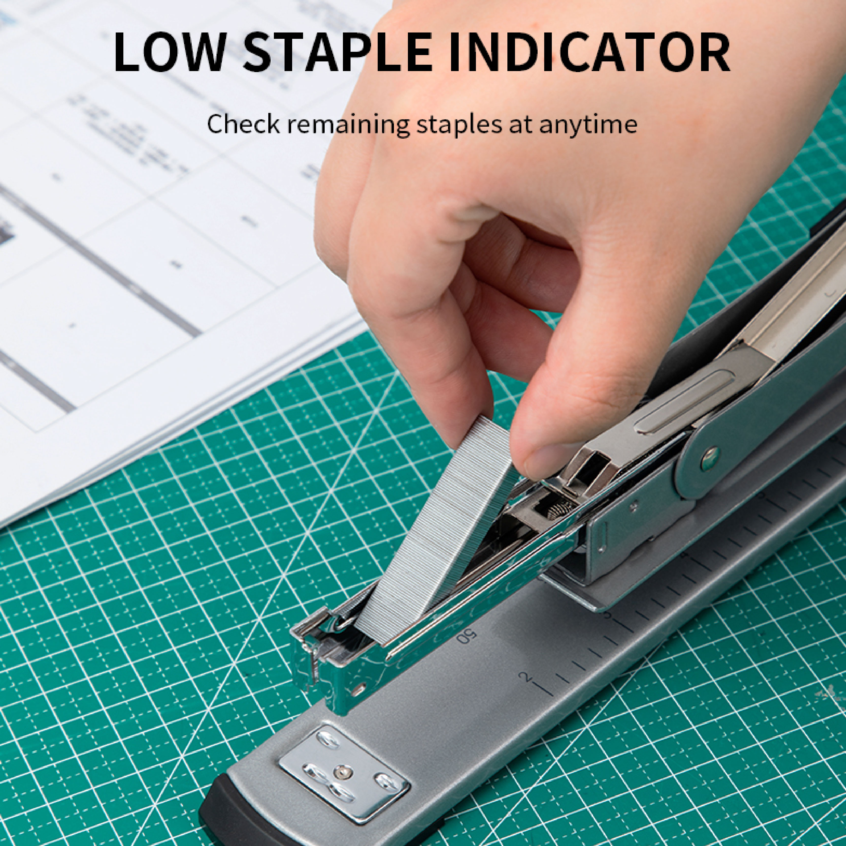 Deli Long Arm Stapler for No.24/6 26/6 Staple (Not Included) Paper ...