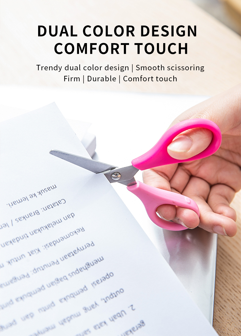 Deli Stainless Steel Scissor for Student Gunting Cutter Stationery ...