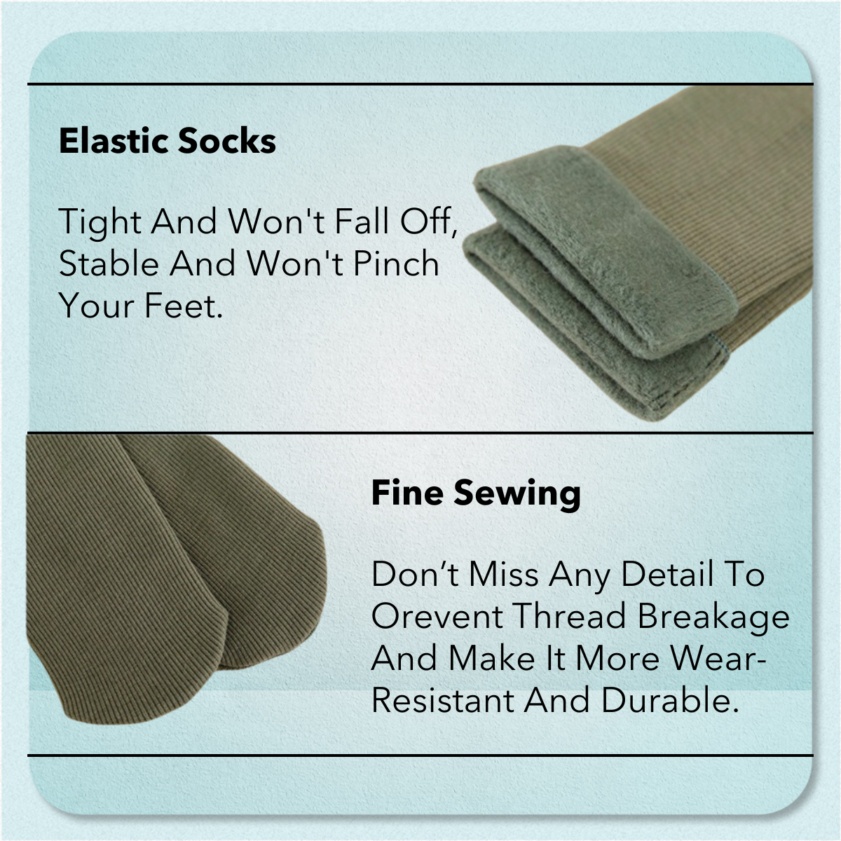 Hitchie 2Pairs Thick Cotton Wool Cashmere Socks Winter Warm Travel ...