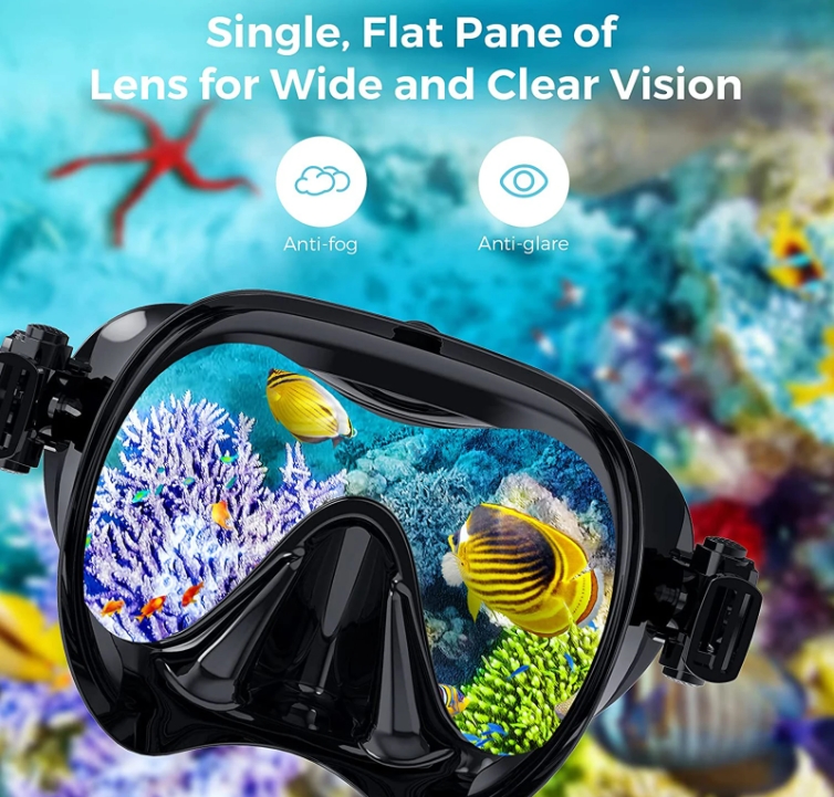 Gopro Mount Low Volume Diving Mask Tempered Glass Freedive Mask J-type ...