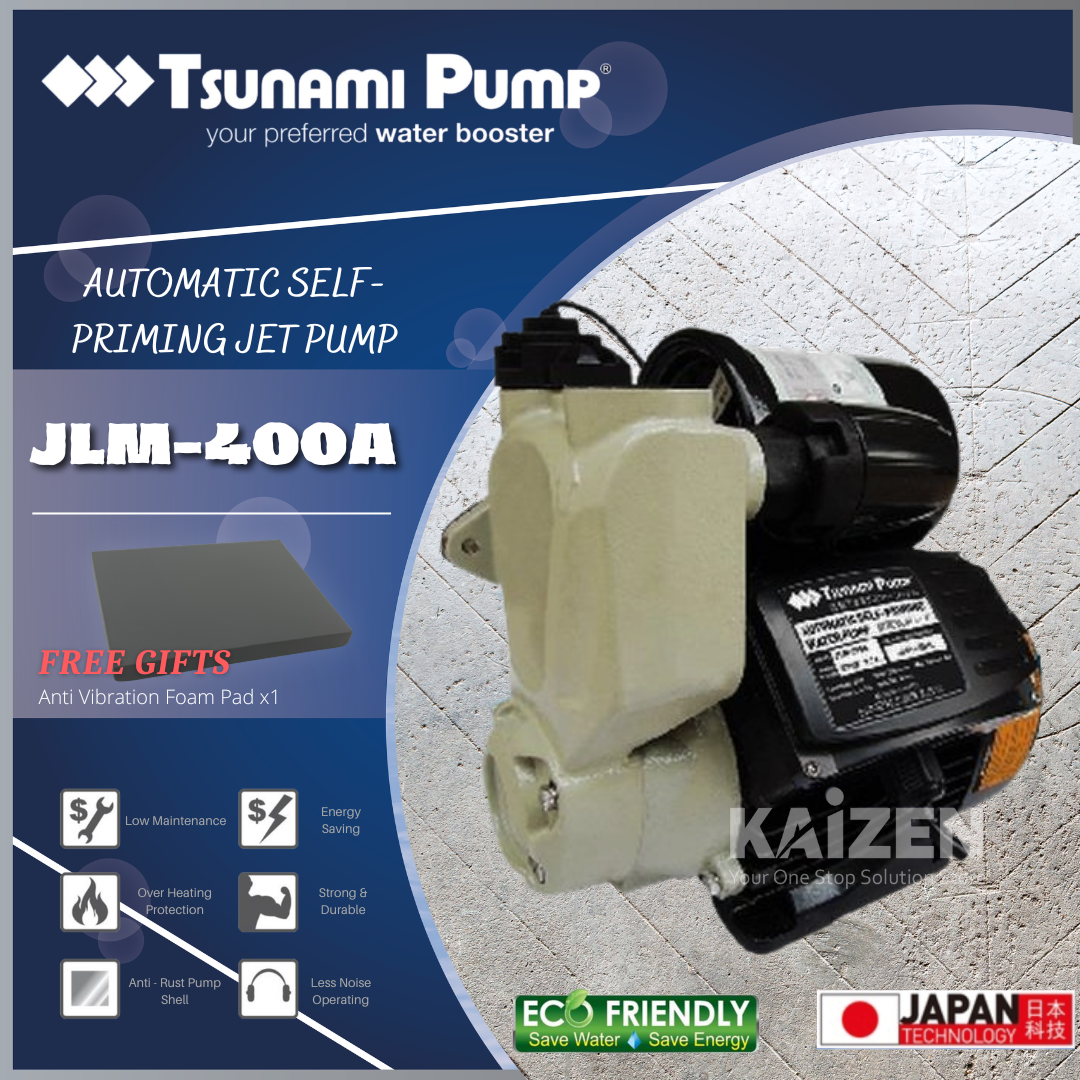 TSUNAMI PUMP JLM-400A 400W Automatic Self-Priming Water Pump + FREE ...