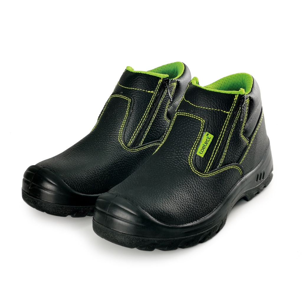 Toetect Men Mid Cut with Double Zip Safety Shoes TOE-SR1003 | Shopee ...