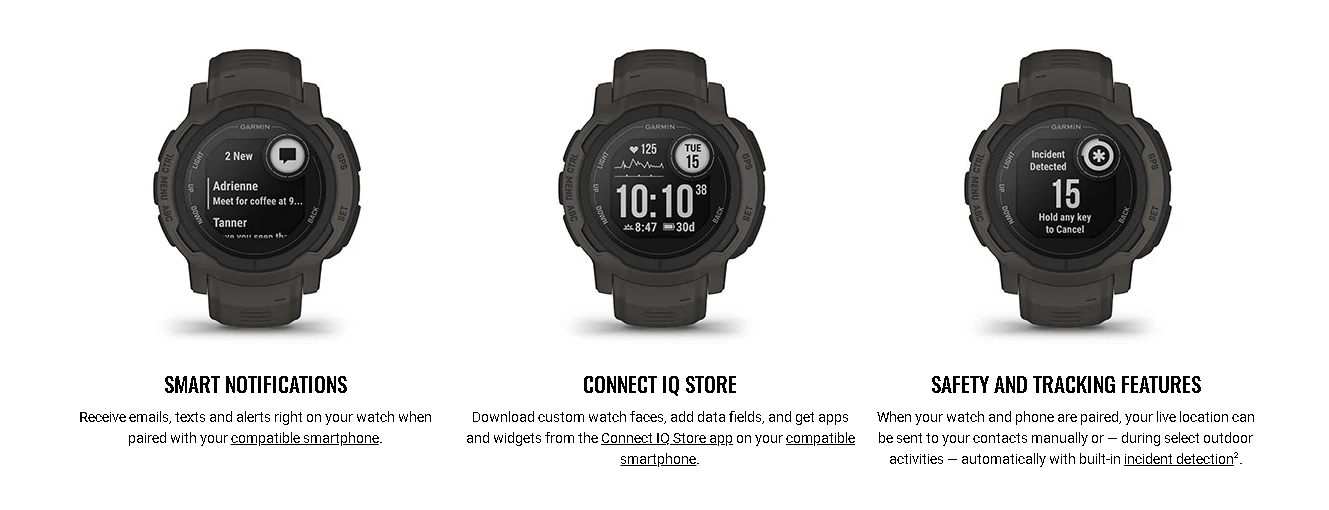 Garmin Instinct 2 Rugged Outdoor GPS Smartwatch with Heartbeat Rate ...