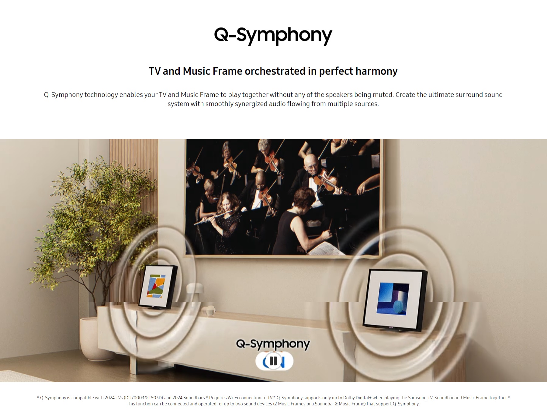 Samsung Music Frame 2.0 Ch Wireless Speaker LS60D | HW-LS60D/XM Dolby ...