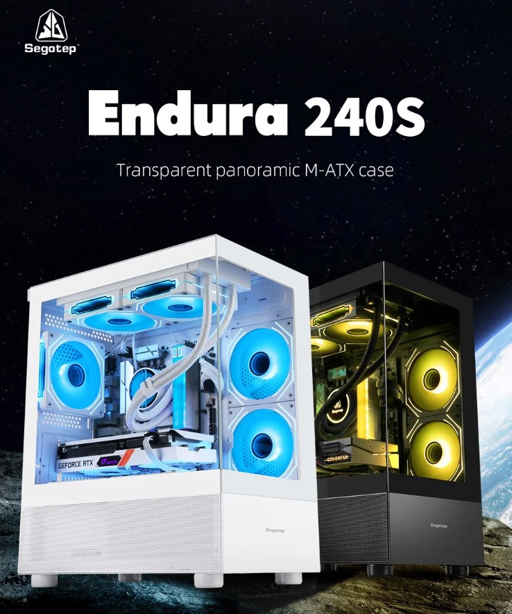 Segotep ENDURA 240S BLACK WHITE MATX Gaming Chassis Casing Case ...
