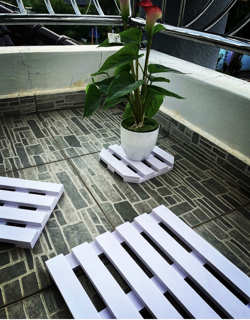 PVC Lapik Pasu Bunga Plant Stand Flower Plate Tray Decoration Kaki Pasu ...