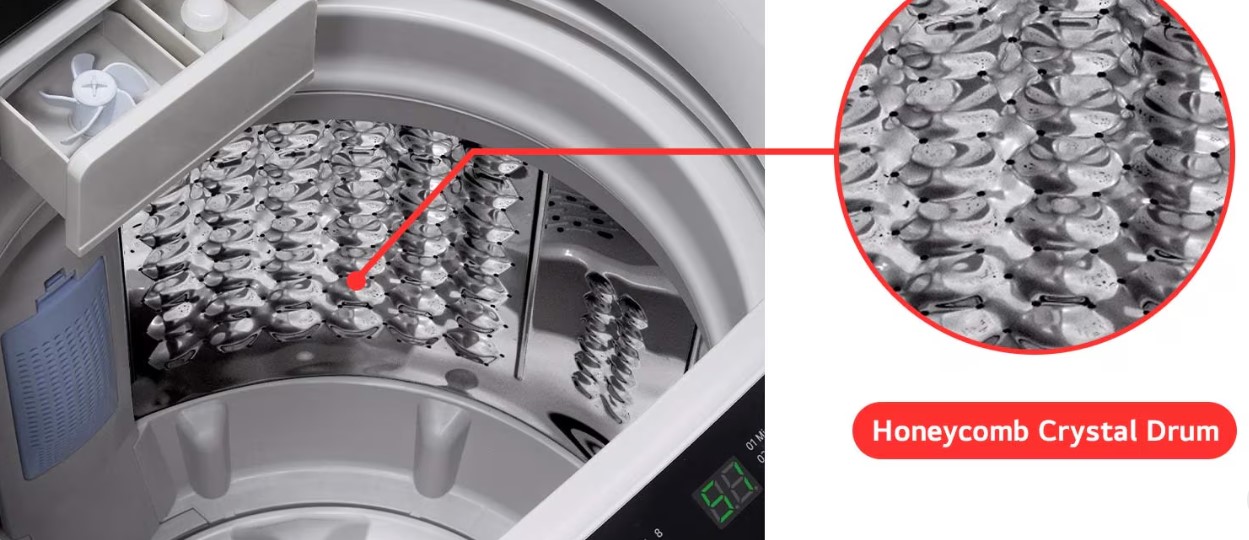 LG 8kg Top Load Washer T2108NT1W1 Washing Machine with Honeycomb ...