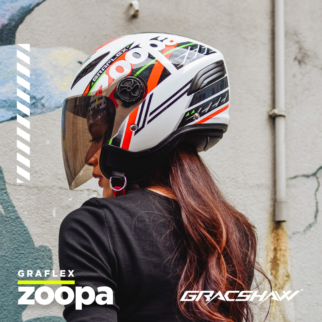 [New Launch] Gracshaw Helmet Half Graflex G666 Scooter Helmet 2/3 Steng ...
