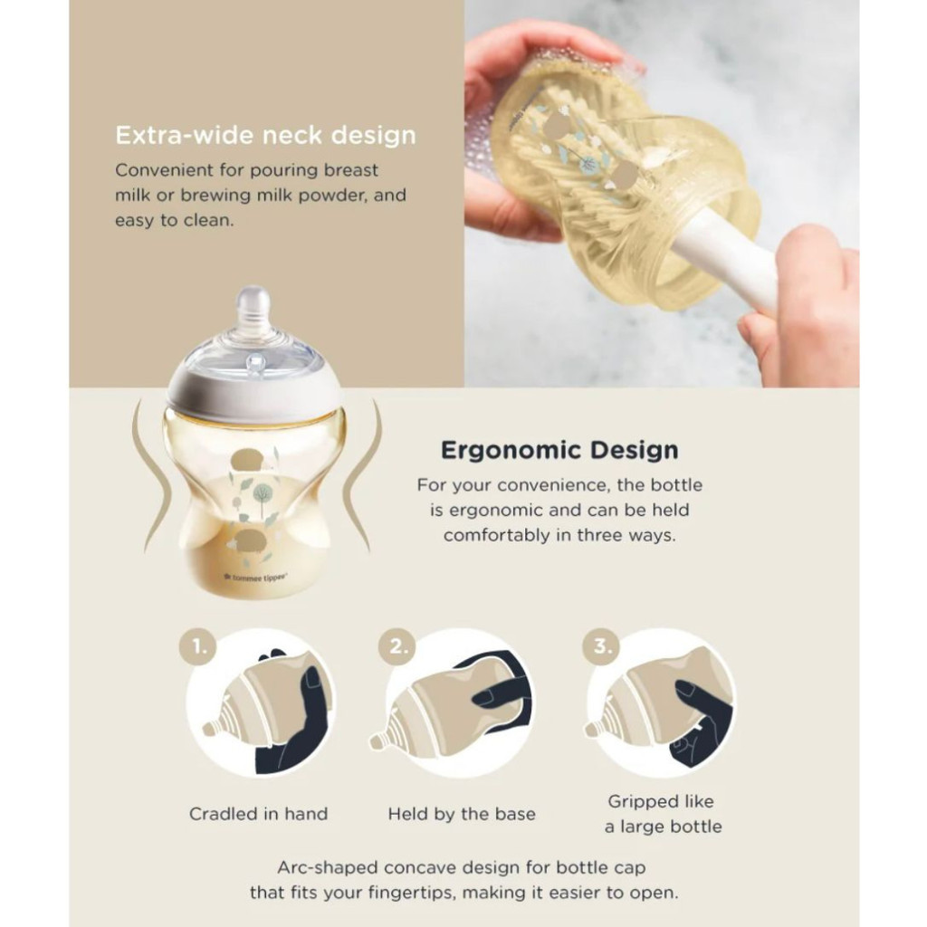 Tommee Tippee Natural Start PP Decorated Bottle | Baby Feeding Bottle (1pc) - 150ml / 260ml ...