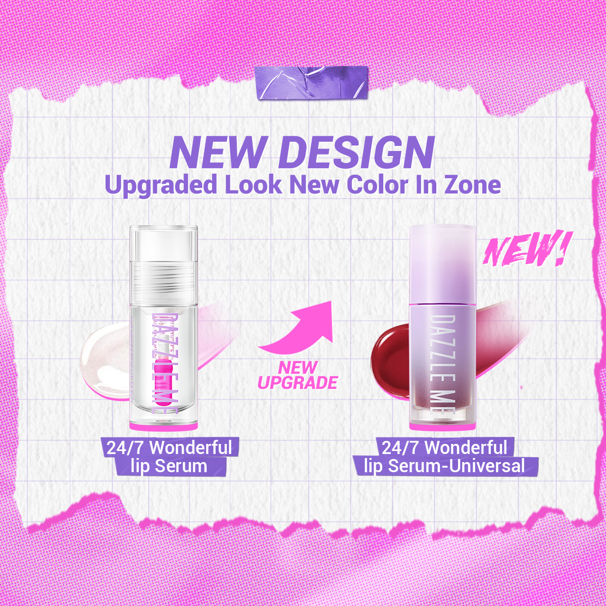 [MUST BUY!!] DAZZLE ME 24/7 Wonderfullip Serum Universal Coloured Lip Serum SPF 20 Sun ...