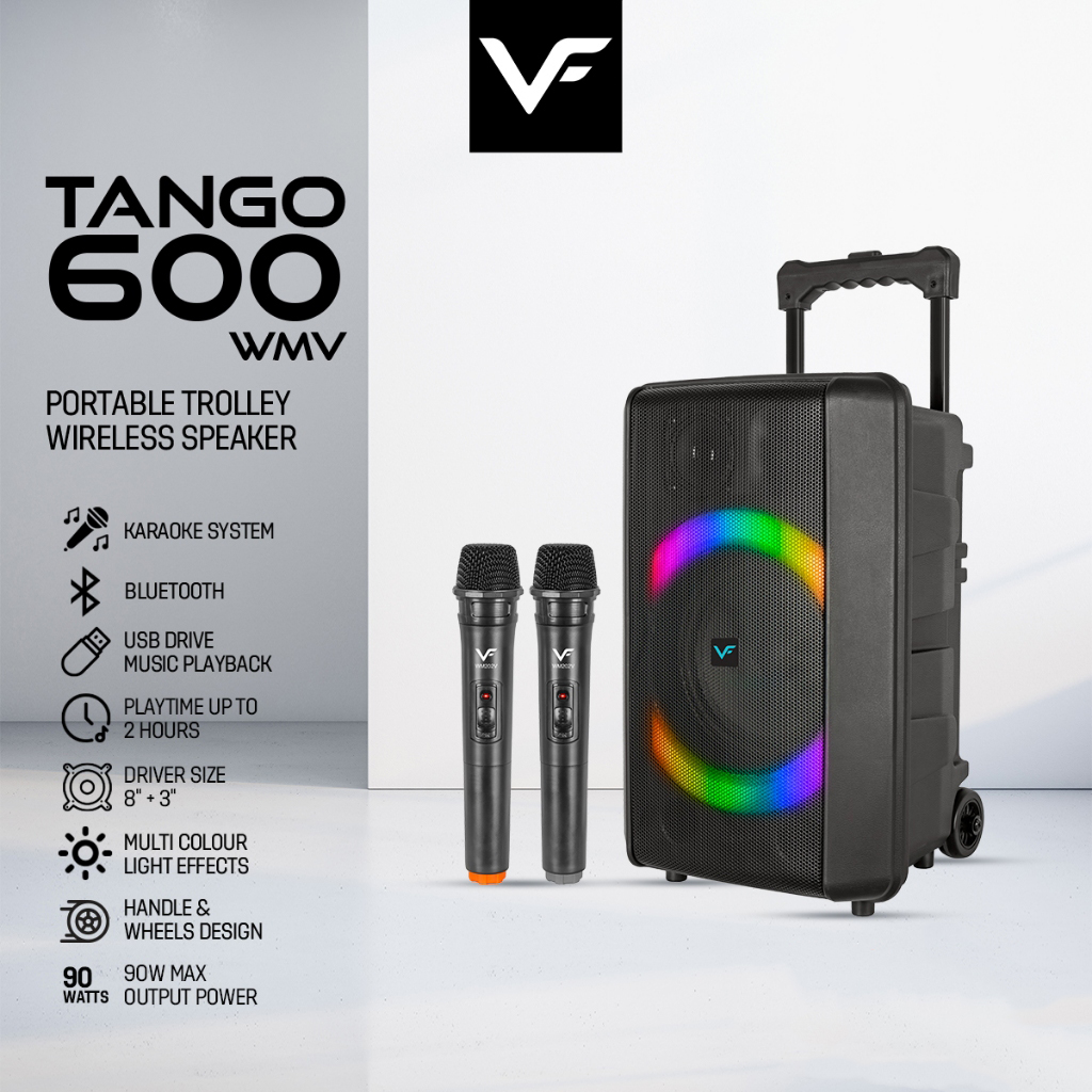 Vinnfier Tango 600 WMV Portable Trolley Wireless Bluetooth Speaker | Shopee Malaysia