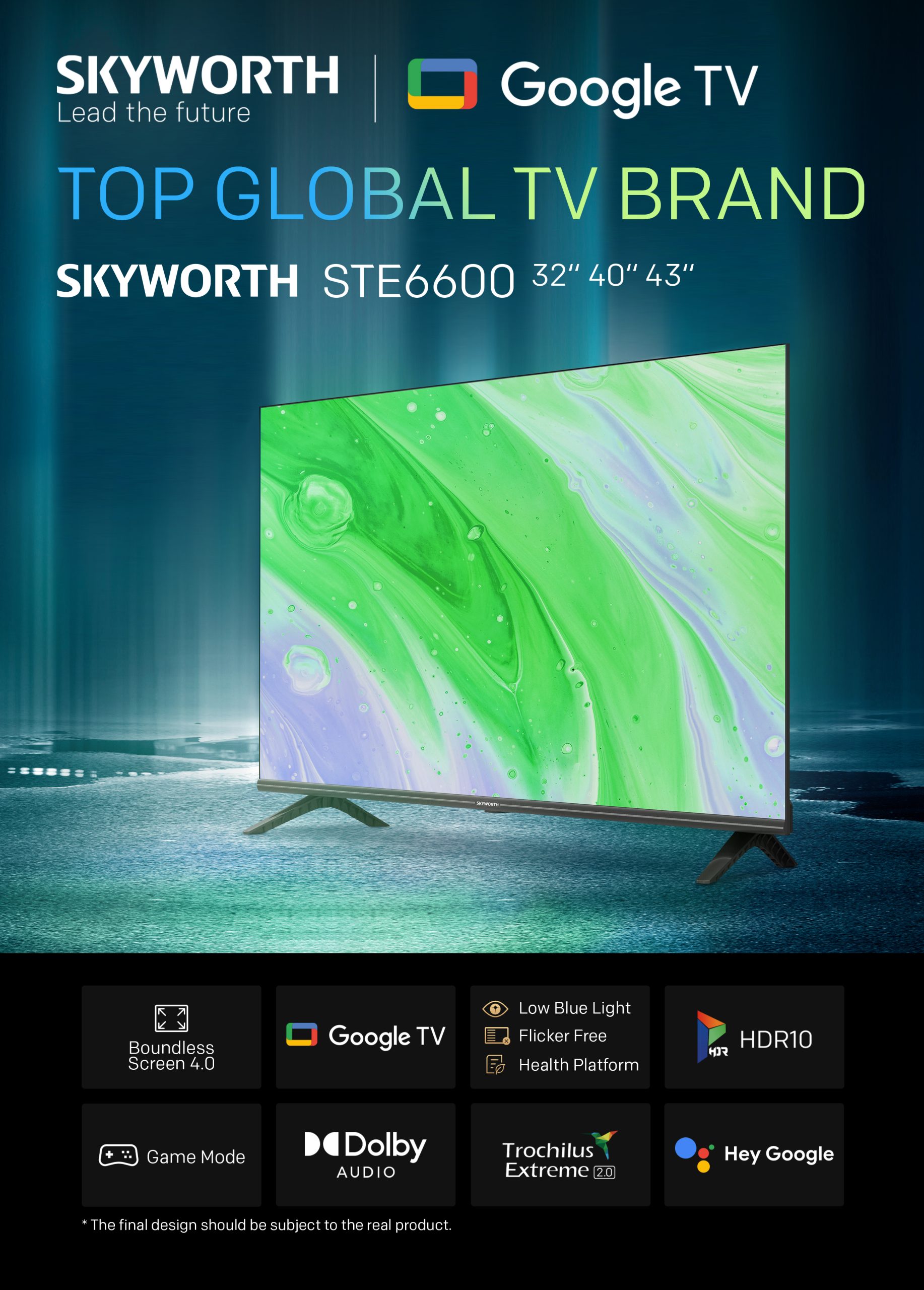 SKYWORTH 32" 32STE6600 HD Google TV | Shopee Malaysia