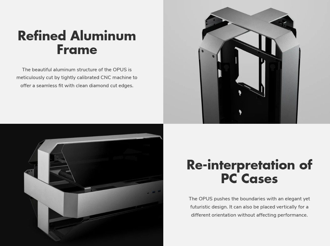 Azza OPUS 809 PCI-E 4.0 Aluminum Gaming Premium Case Chassis Casing ...