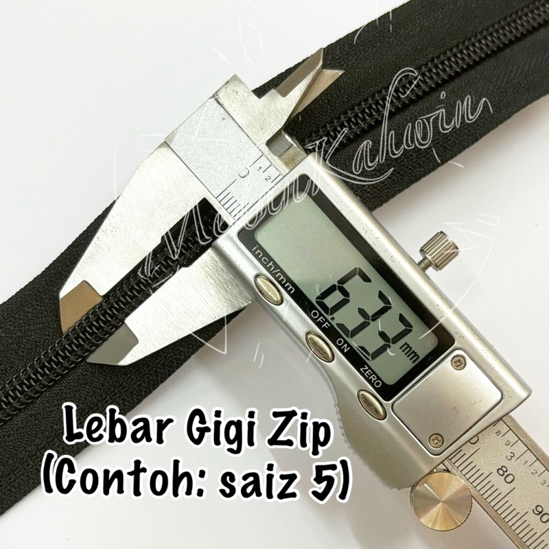 #BJ2020 Kepala Zip Nylon YKK #3, #5, #8, #10 dan Aksesori YKK Nylon ...
