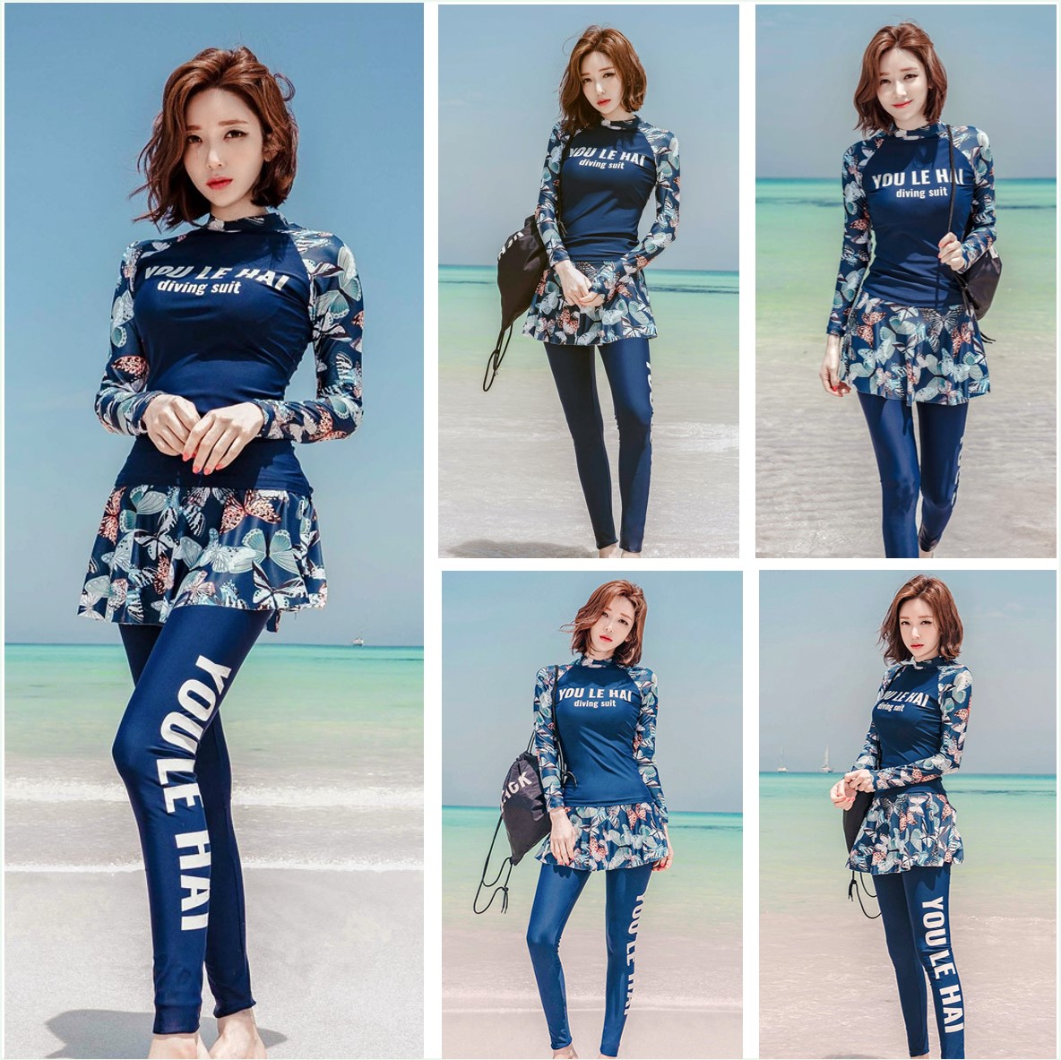 [88] Women Swimwear Swimming Suit Muslimah Diving Suits Long Pants ...