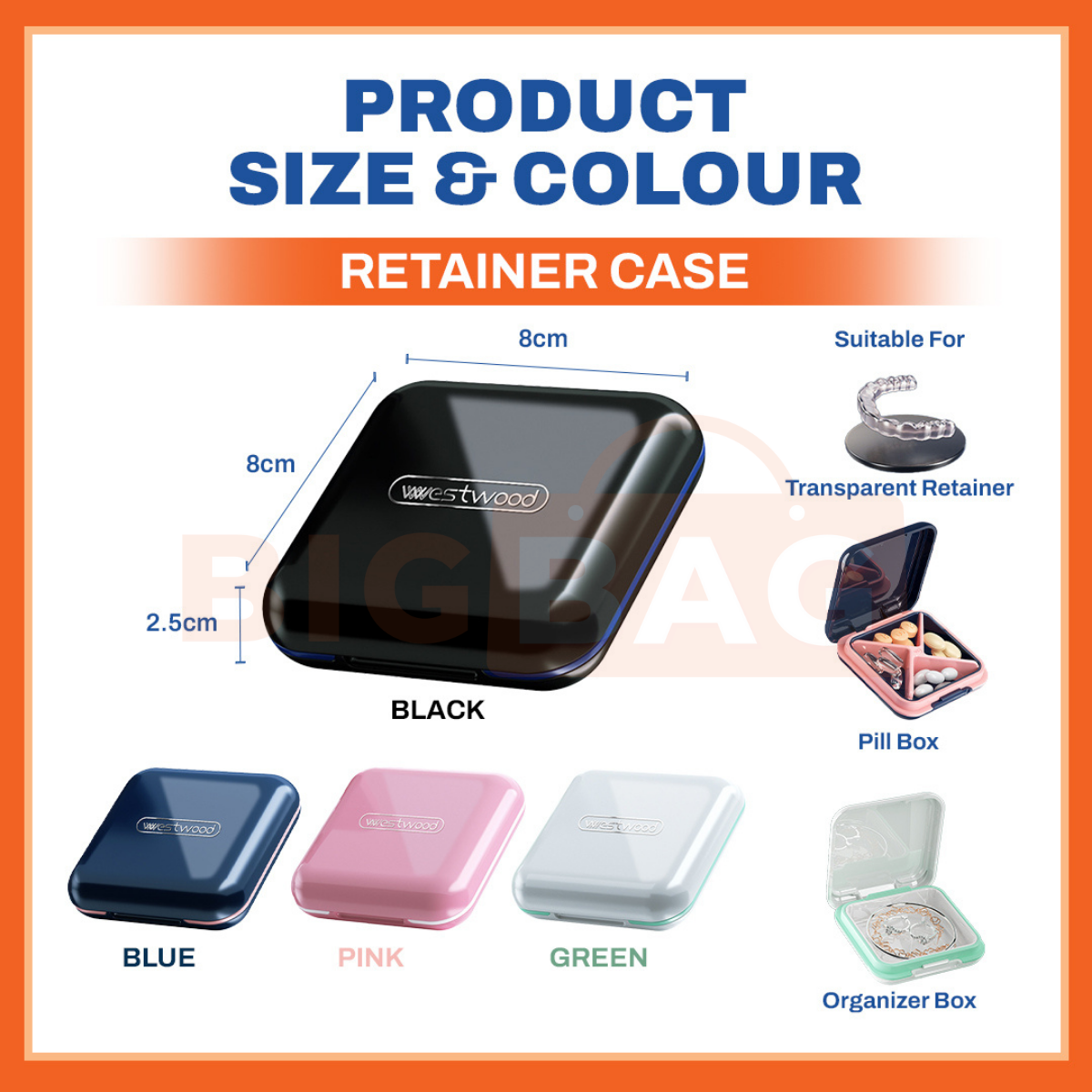 Retainer Case Denture Box Bekas Retainer Gigi Retainer Box Medicine ...