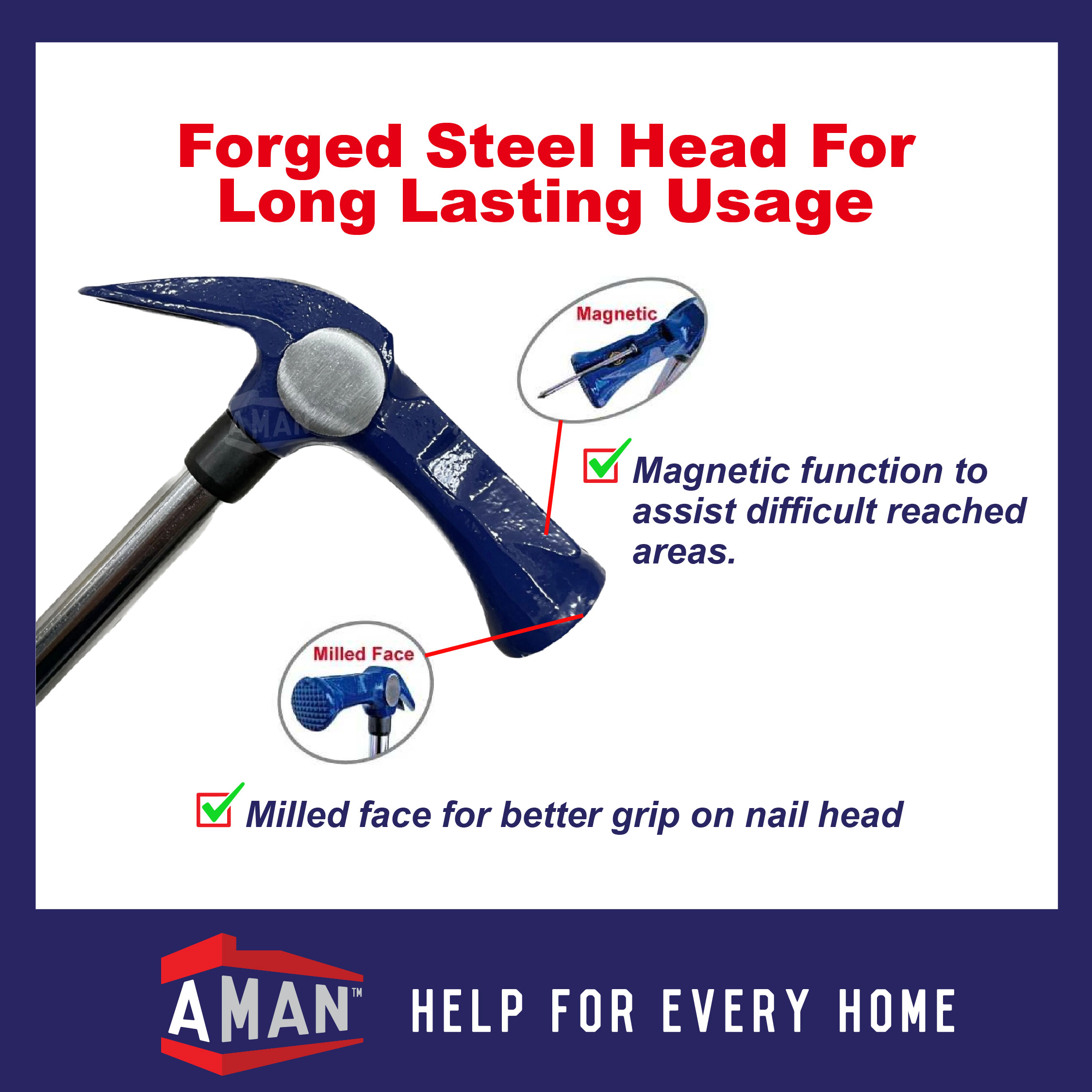 TAIYO PICUS Hammer Magnetic Claw Hammer High Quality Japanese ...