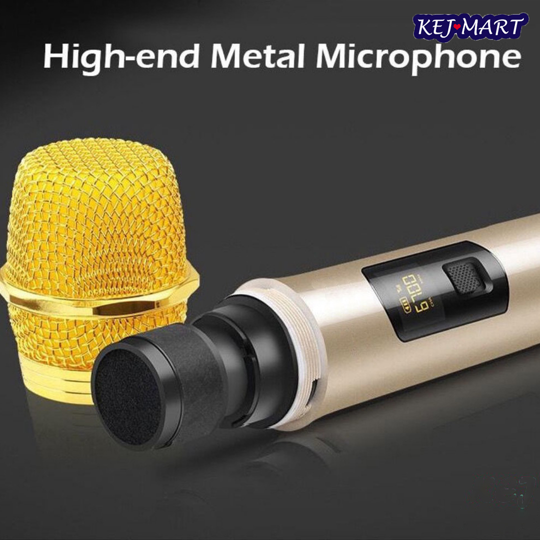 S28 Dual Gold UHF Professional Wireless Microphone with Rechargeable ...