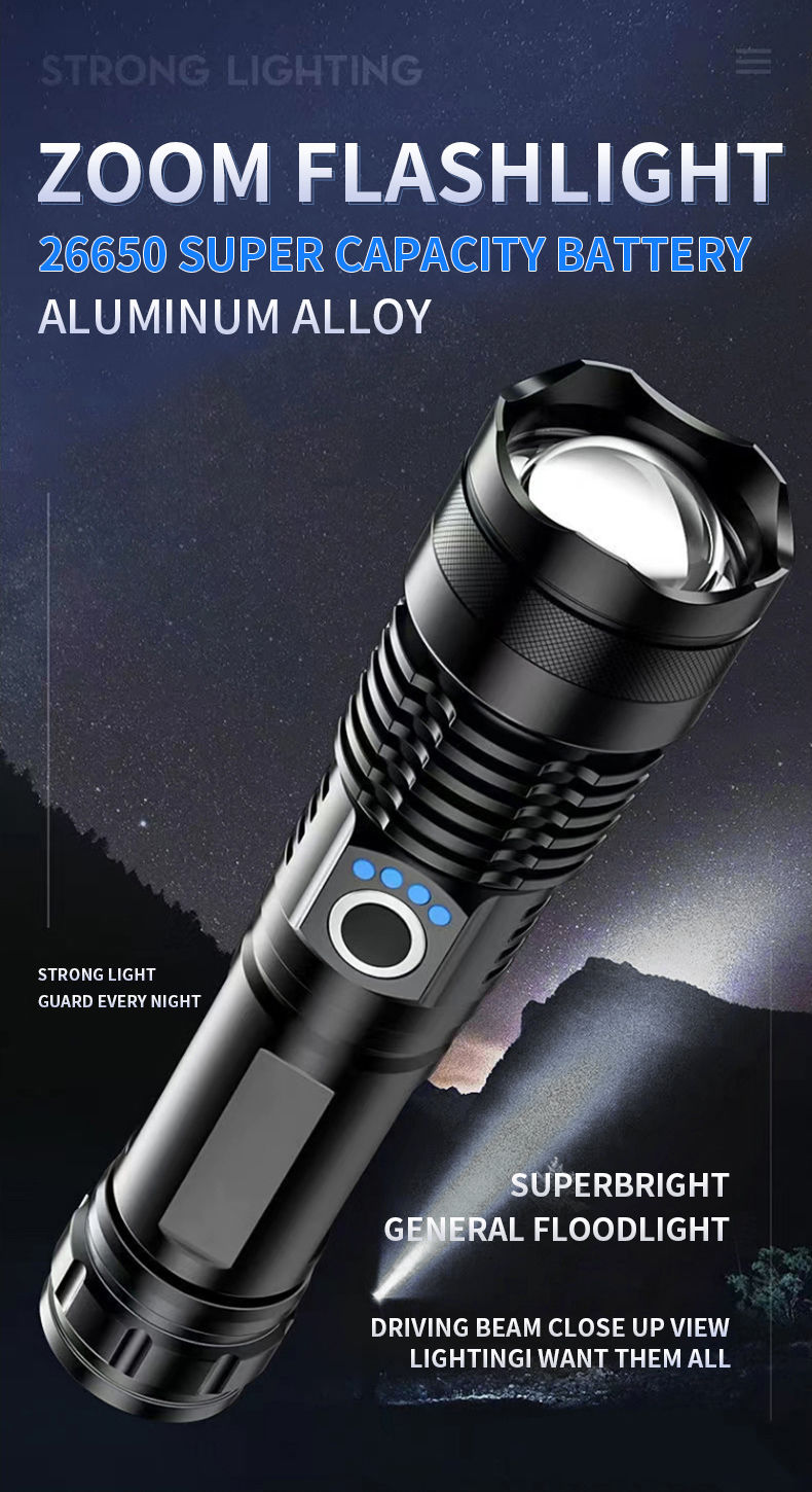 100000 lumens Lampu Suluh LED Torch Light Super Bright Powerful ...