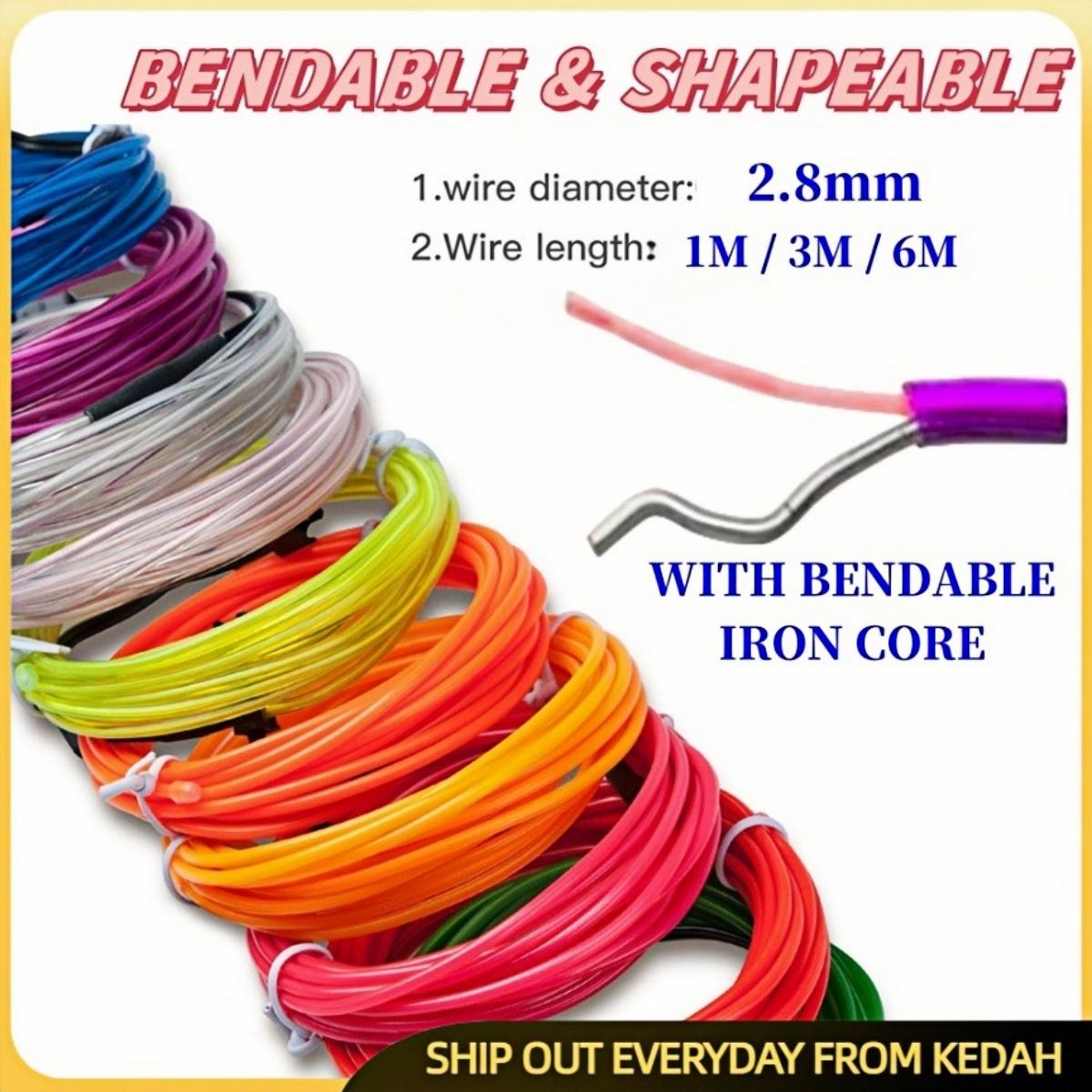 2.8mm LED Neon Flex Wording EL Wire Neon Light With Inverter 1 Meter ...