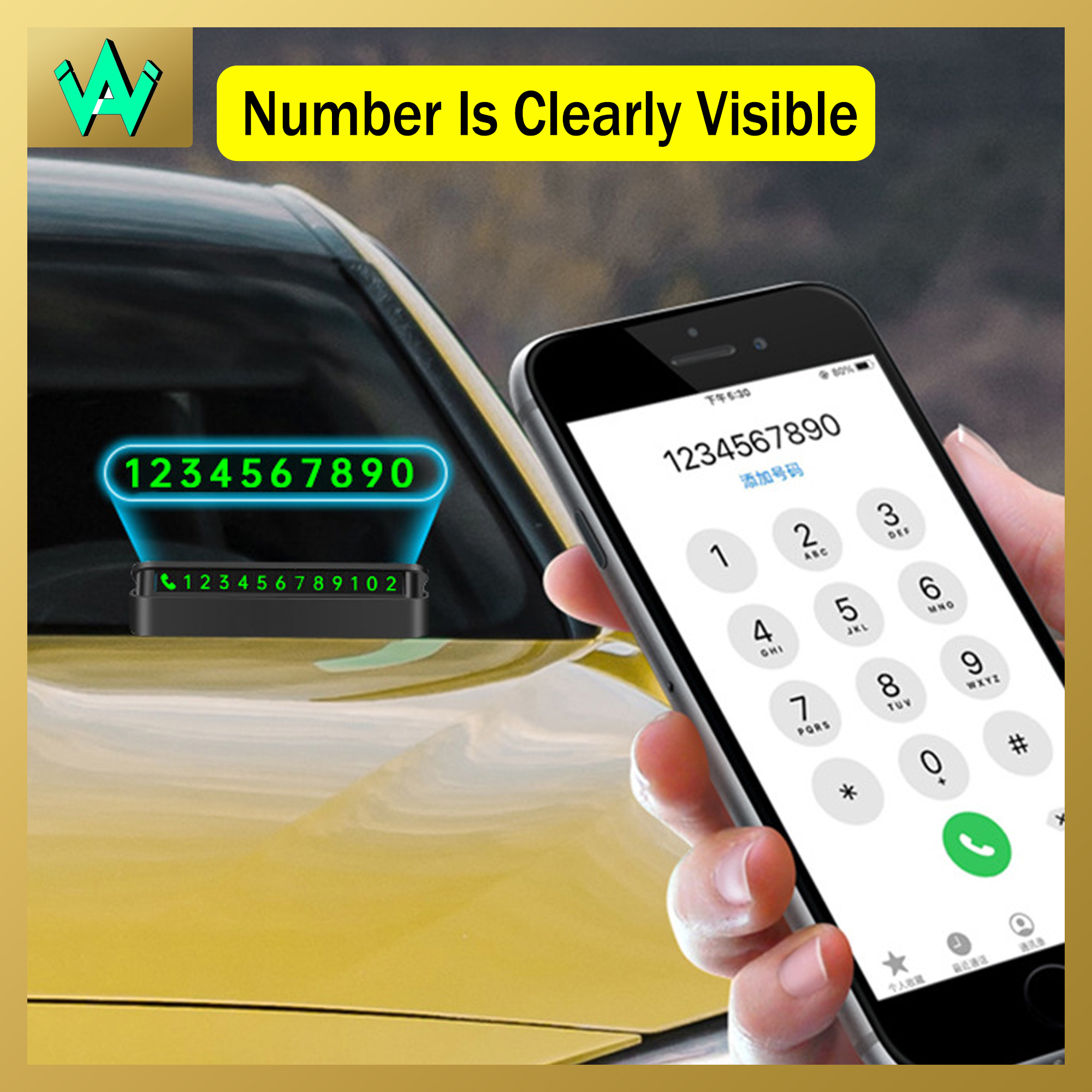 Car Parking Phone Number Temporary Card Adhesive Magnetic Numbers ...