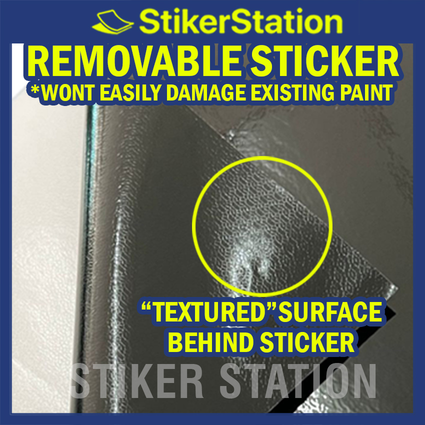 HIGH QUALITY GLOSS BLACK STICKER ( Roof Sticker Bonet Sticker / Fender ...