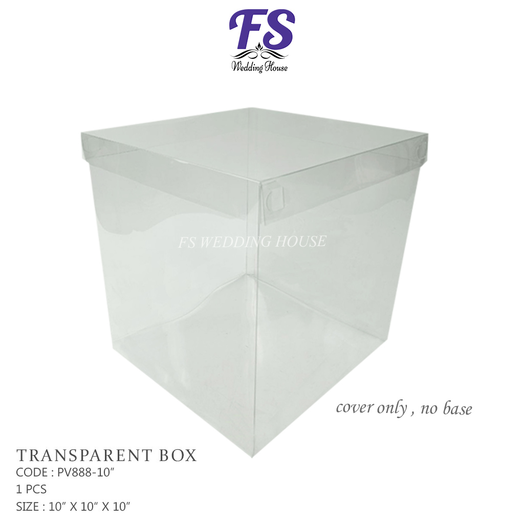 1 SET - CLEAR PVC BOX COVER/GIFT COVER/TRANSPARENT BOX/CAKE BOX/COVER ...